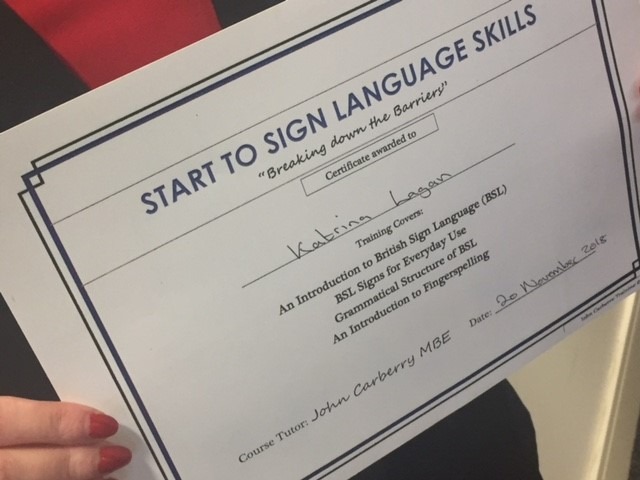 British Sign Language Course at Law Society, Belfast | HHD Solicitors